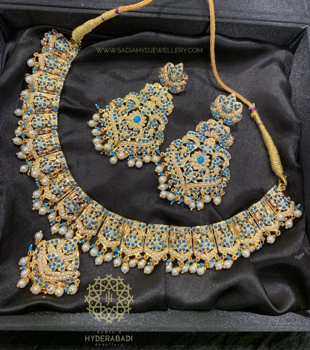 Firoza Jadau Mohsina Necklace Set – Sadiahyderabadi