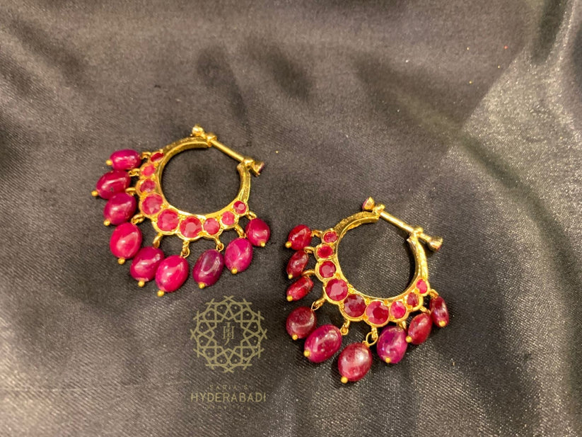 Zahabiya Real Ruby Chandbali – Sadiahyderabadi