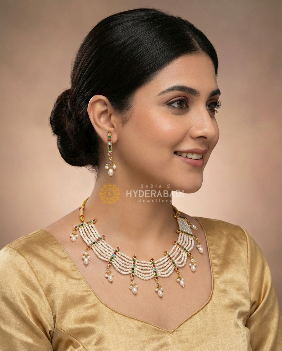 Sharmeen Multi Colour Necklace Set – Sadiahyderabadi
